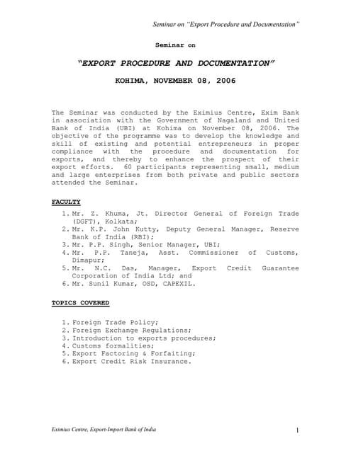Import Export Procedure Pptx