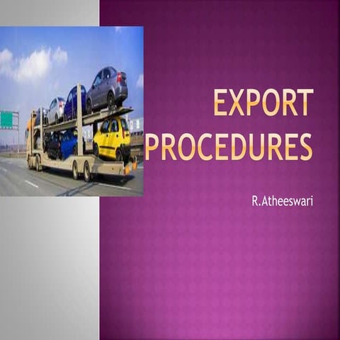 Export procedures | PPTX
