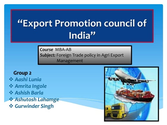Export promotion vs import substitution | PPT