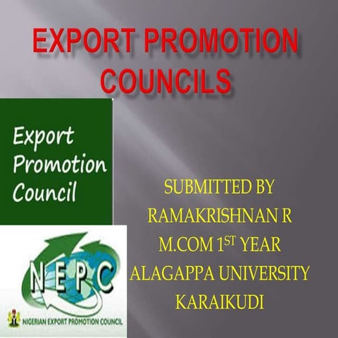 International trade promotion organisation | PPTX
