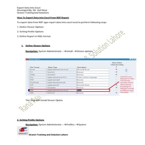 Export rdf data into excel | PDF