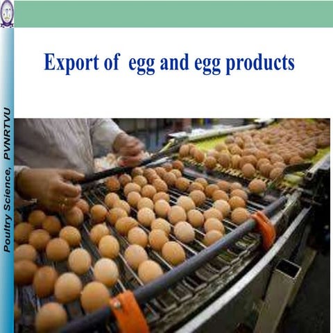 Exports of egg and egg products | PPT