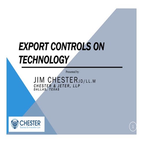 US Trade law Regulation of Technology Exports | PDF