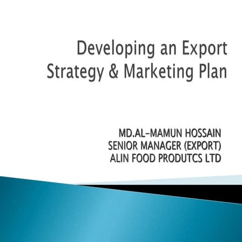 Exports trategy marketing plan phpapp02 | PPTX