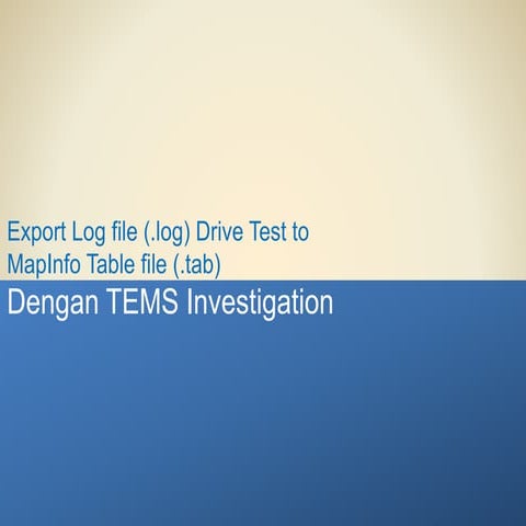 Export to map info table file with tems | PPTX