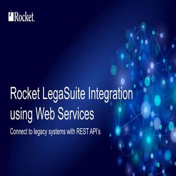 Rocket LegaSuite - Integration Using Web Services | PPTX | Cloud ...