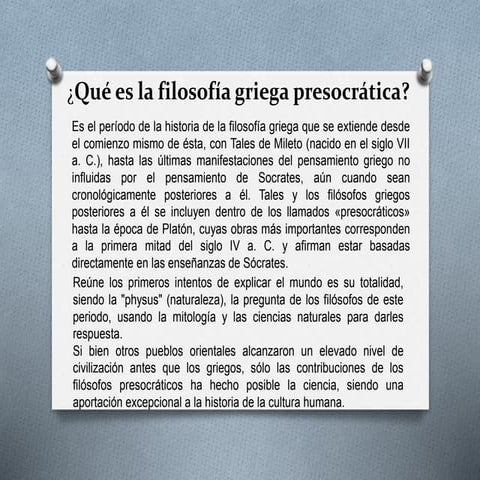 Filosofía griega presocrática | PPTX
