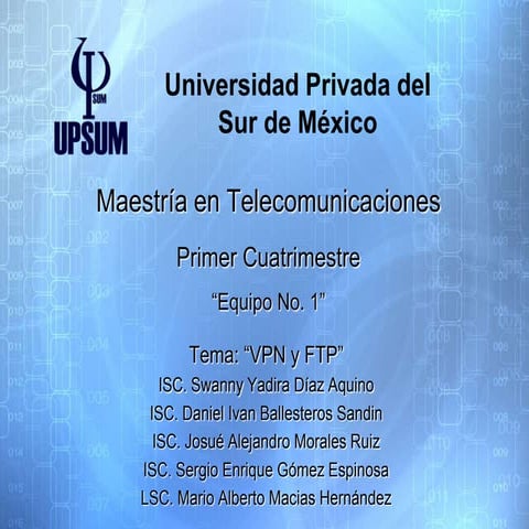 Exposición "VPN y FTP" | PPTX