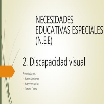 Discapacidad visual | PPT