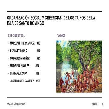 La cultura taína y sus creencias religiosas | PPT
