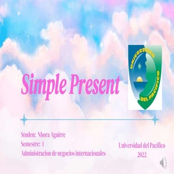 Present simple in english (ppt acerca del presente simple en ingles) | PPTX