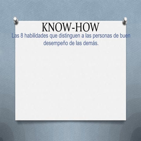 Exposicion know how | PPTX