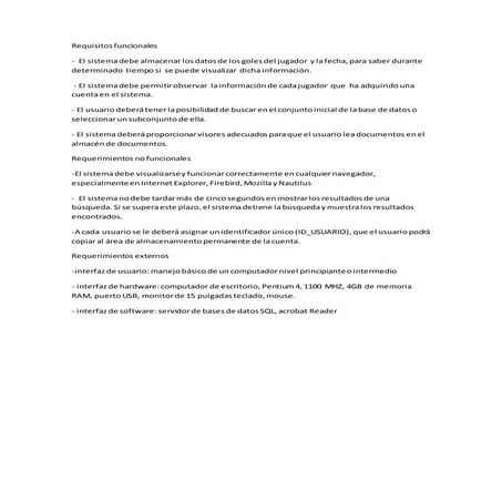 requisitos | DOCX | Computing | Technology & Computing