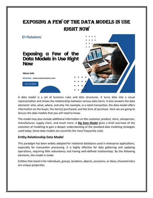 Data Modeling PPT | PPT