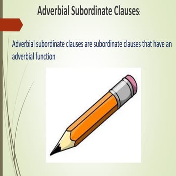 Adverbial subordinate clauses | PPTX