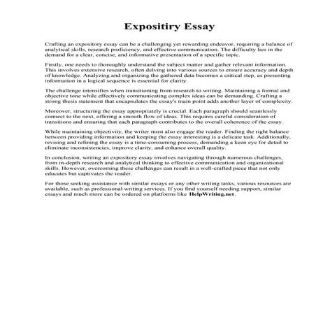 Exploratory Essay Example. Marymount University | PDF