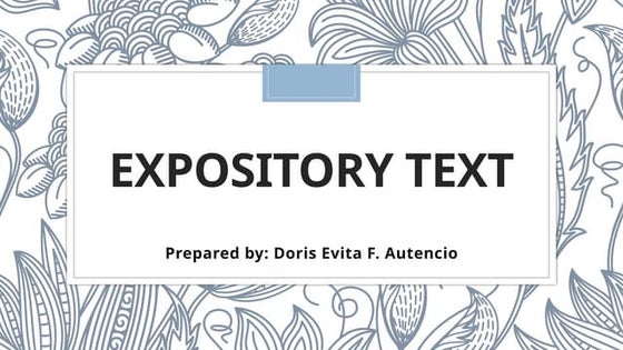 Expository Texts | PPT