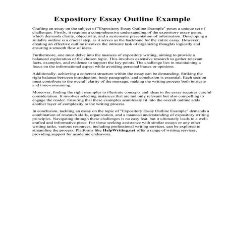 Expository Essay Outline Example.pdf | Brain and Nervous System ...