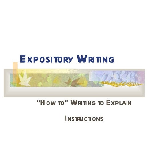 Expository writing | PPT