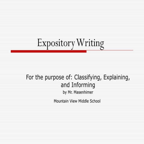 Expository writing | PPT