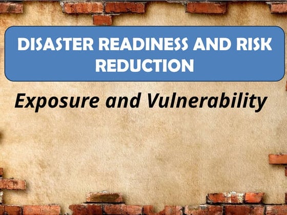 Exposure and vulnerability | PPTX