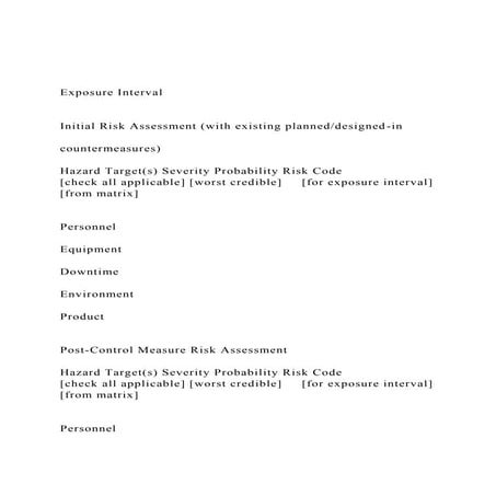 Exposure Interval Initial Risk Assessment (with exist.docx