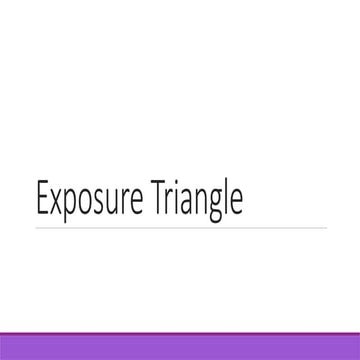 Understanding Exposure Triangle in Photography | PDF