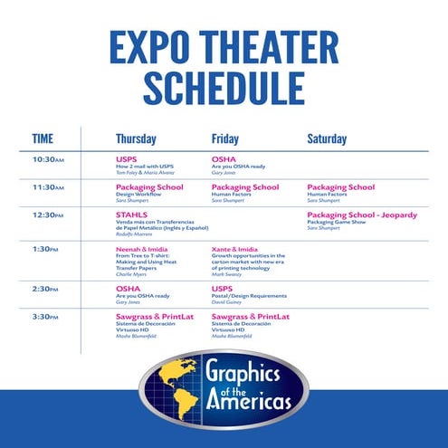GOA Expo Theater Schedule | PDF