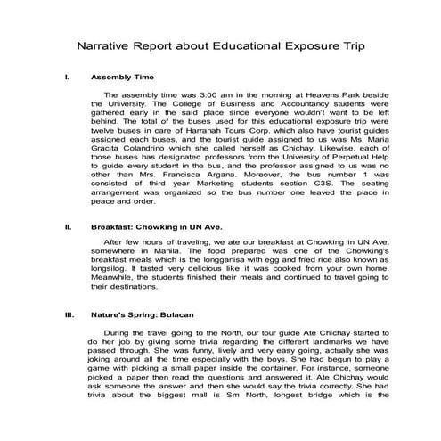 Exposure Trip Report | PDF
