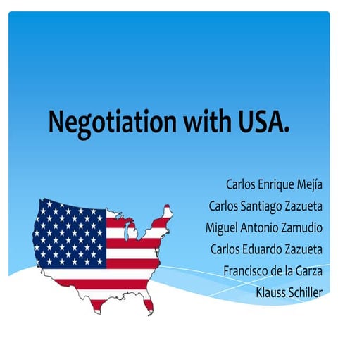 Negotiation with USA | PPTX
