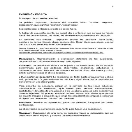 Expresión escrita | PDF