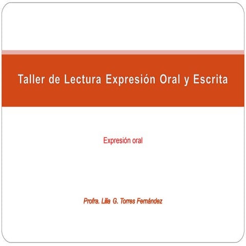 Expresión oral | PPT