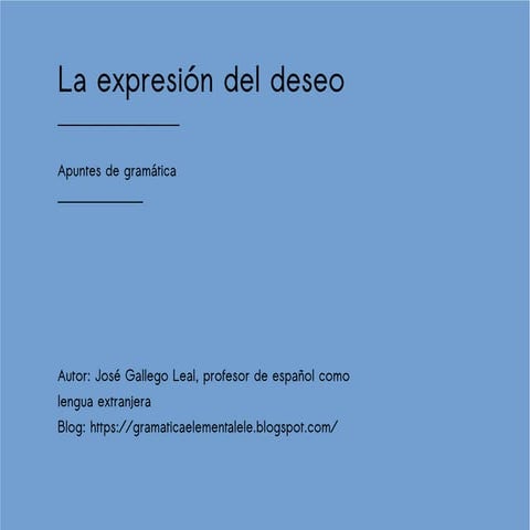 Expresion del deseo | PDF
