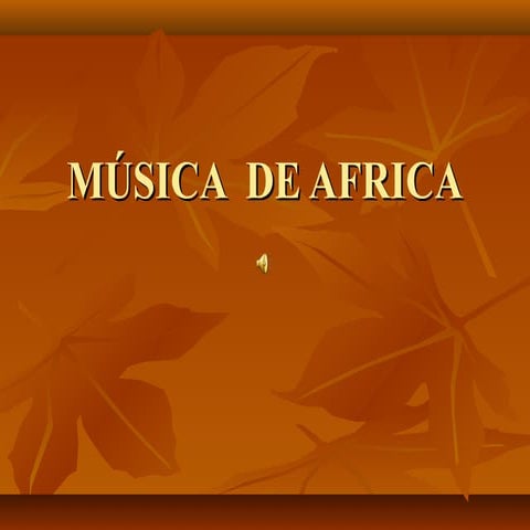 Expresiones artísticas de África | PPT