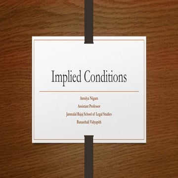 Express conditions and warranty | PPTX