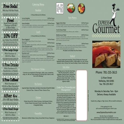 Express Gourmet Menu Outside | PDF