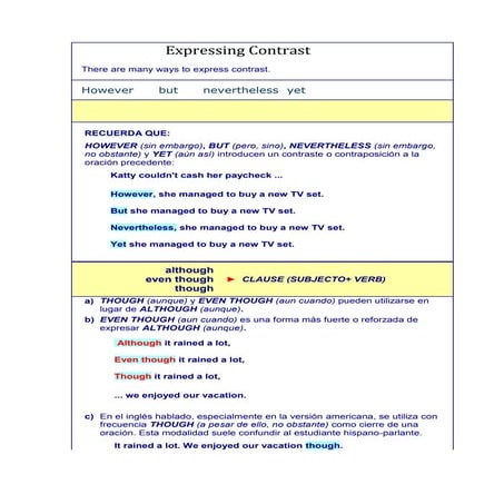 Expressing contrast | DOCX