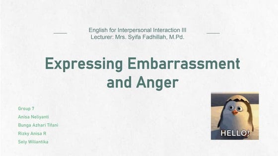 Expressing Feelings: Anger | PPT
