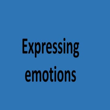 Expressing emotions | PDF