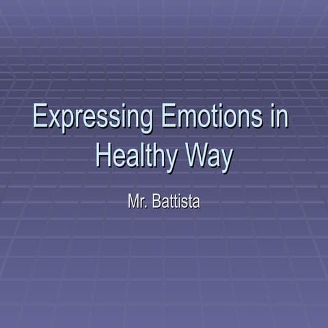 Expressing emotions in healthy way | PPT | Fitness and Exercise ...