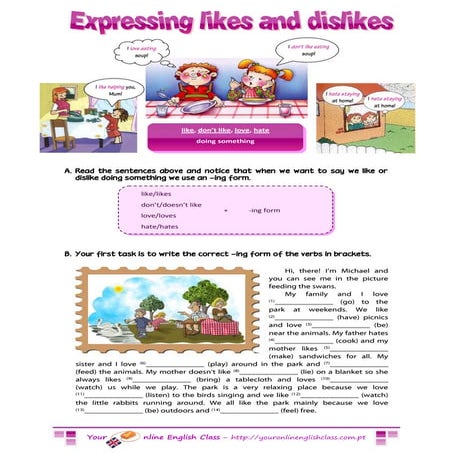 Expressing likes and dislikes | PDF