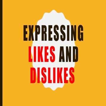 Expressing likes and dislikes using verbs | PPT