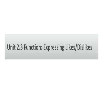 Expressing Likes and dislikes.pptxsldksldk | PPTX