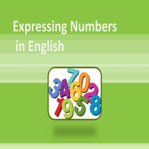Expressing numbers | PPTX