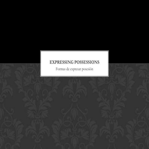 Expressing possessions | PPTX