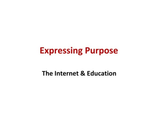 Expressing Purpose | DOC