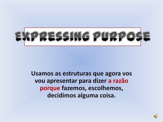 Expressing Purpose | PDF