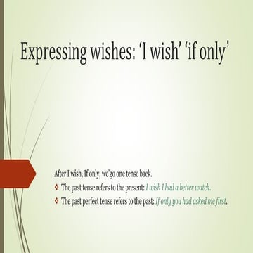 Expressing wishes | PPTX