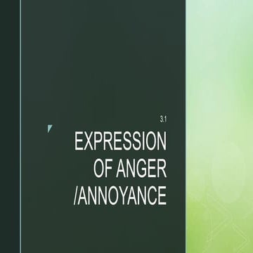Expression of anger | PPTX