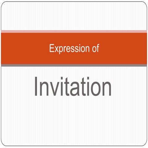 Expression of invitation | PPTX